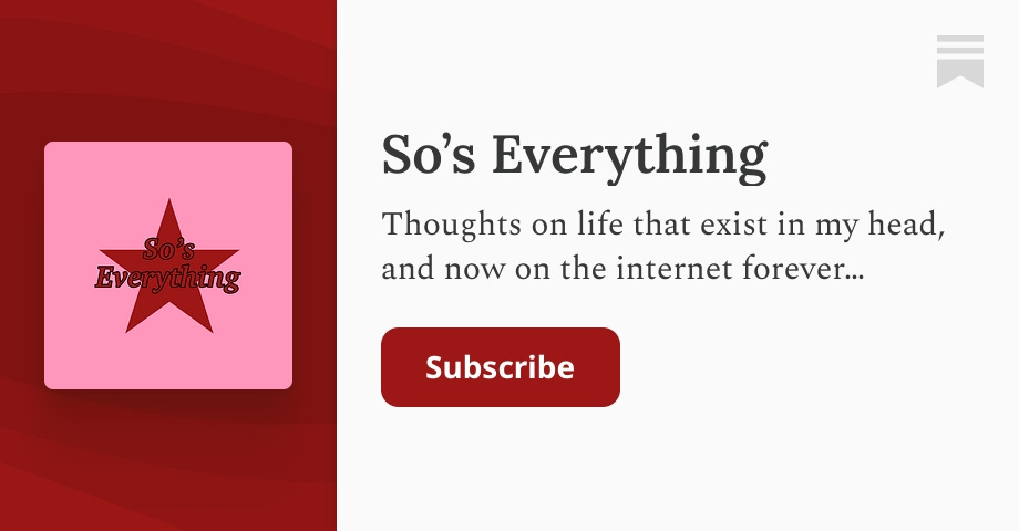 So’s Everything | Ellie | Substack