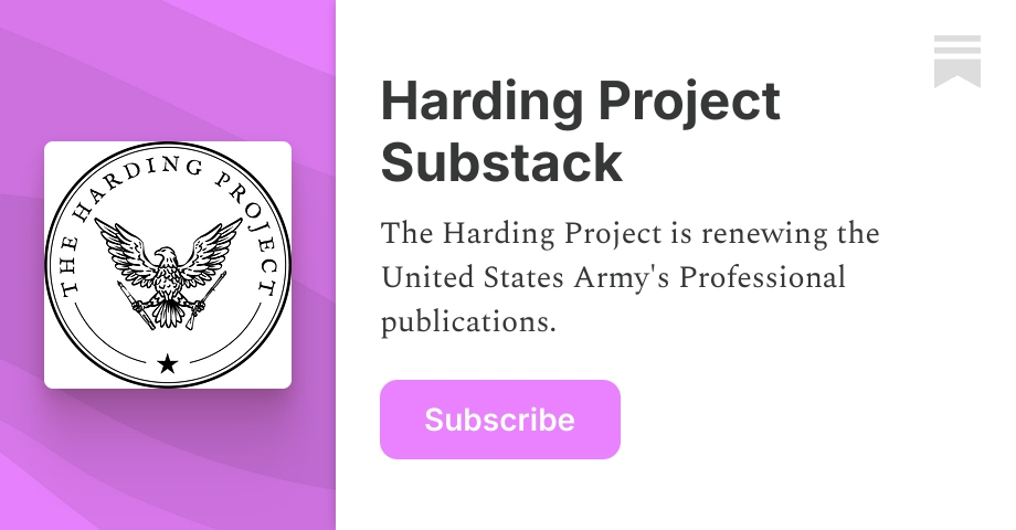 Harding Project Substack | Zachary Griffiths | Substack