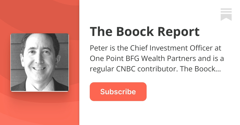 One more thing - by Peter Boockvar - The Boock Report