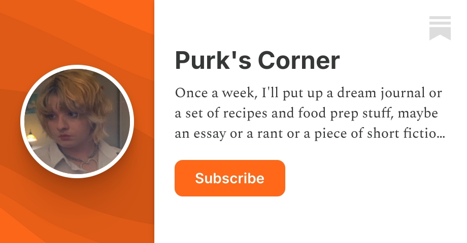 I Can't Keep Journaling About This - Purk's Corner