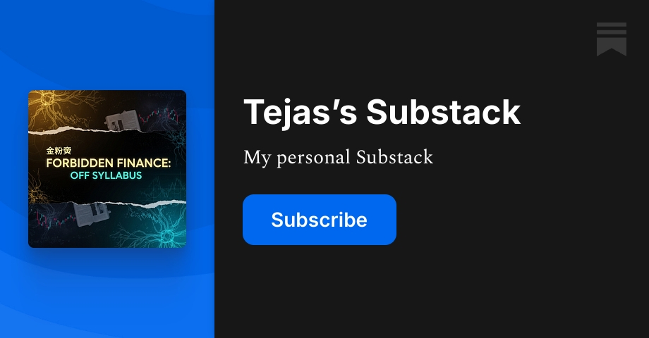 Tejas’s Substack | Tejas Sharma | Substack