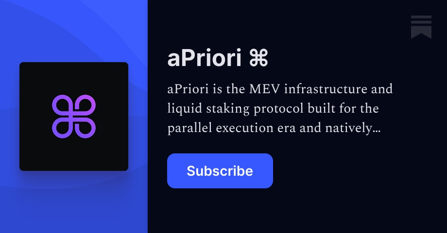 aPriori ⌘ | Substack