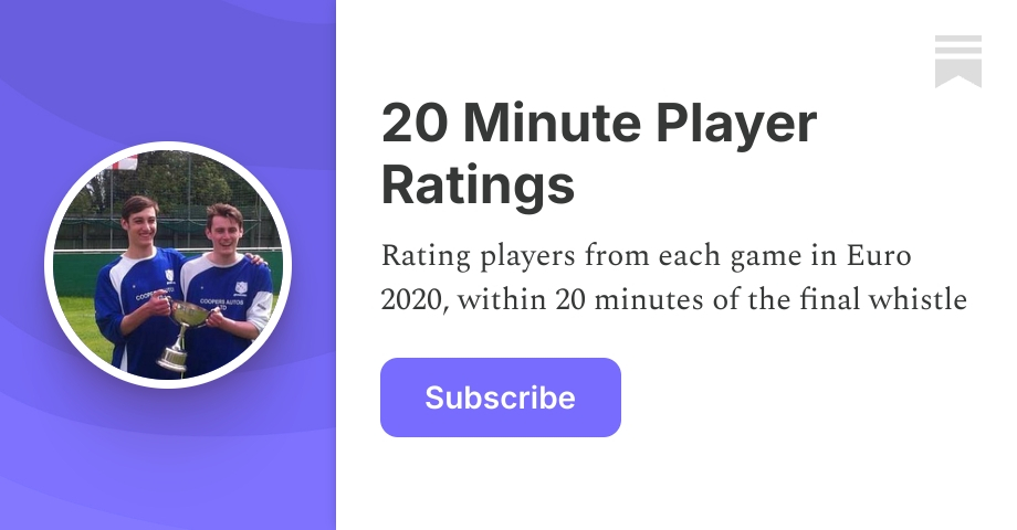 20 Minute Player Ratings | The Football Thomas Willoughby | Substack