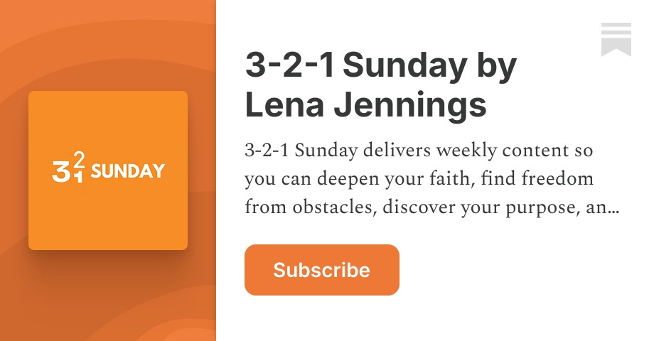 Archive - 3-2-1 Sunday by Lena Jennings