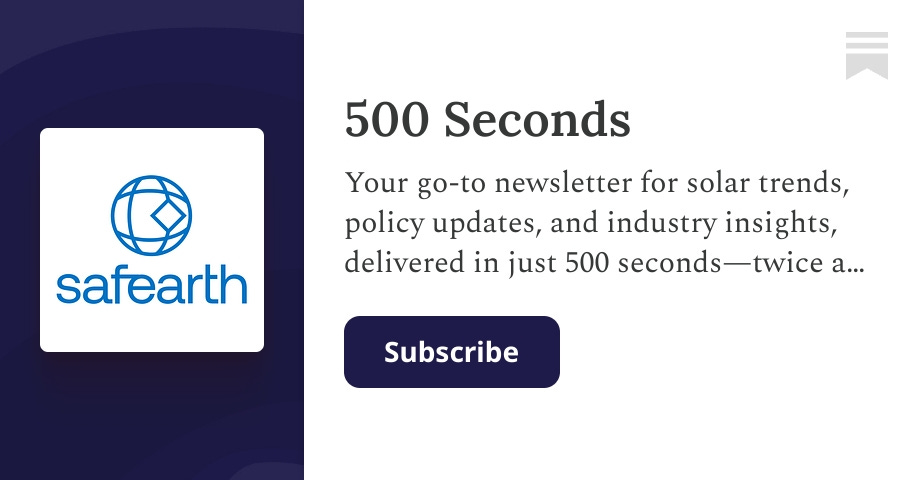 500 Seconds | SafEarth | Substack