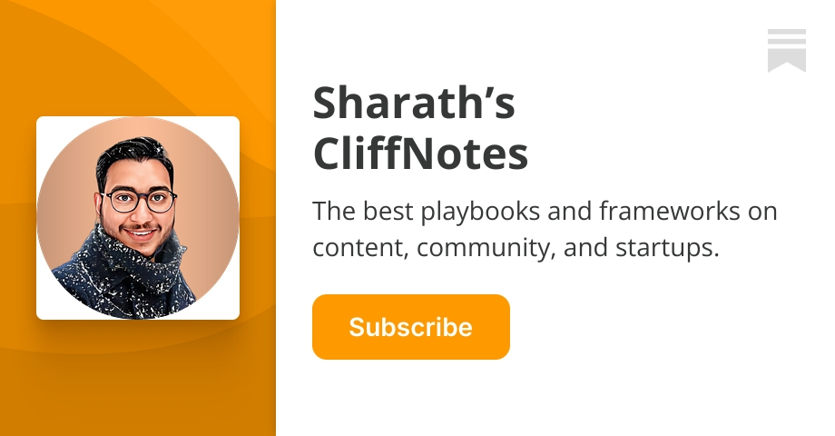 Sharath’s CliffNotes | Sharath Kuruganty | Substack