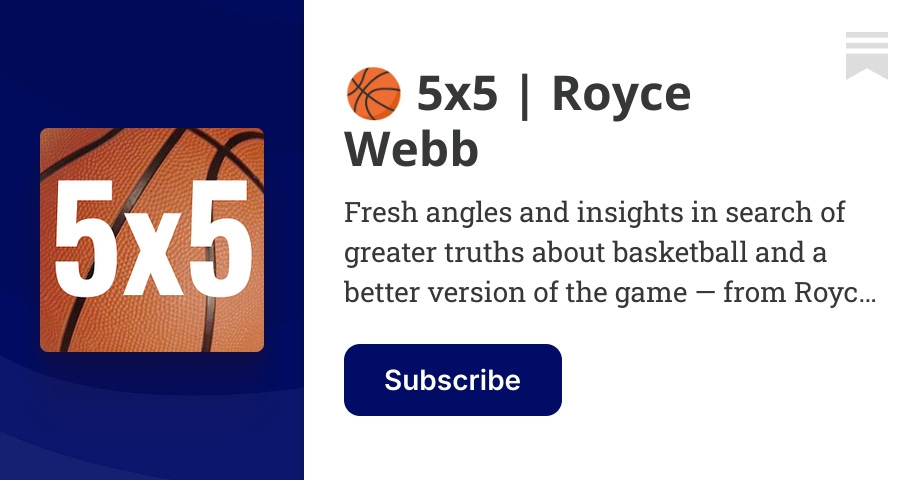 🏀 5x5 | Royce Webb | Substack