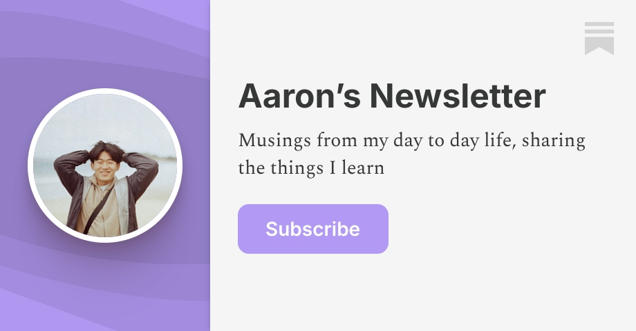 Aaron’s Newsletter | Aaron Leo | Substack