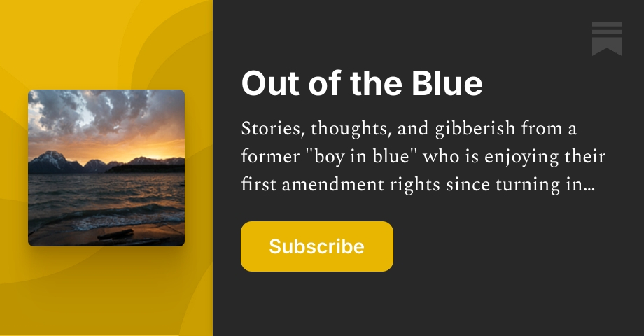 Out of the Blue | Aaron Stuart | Substack