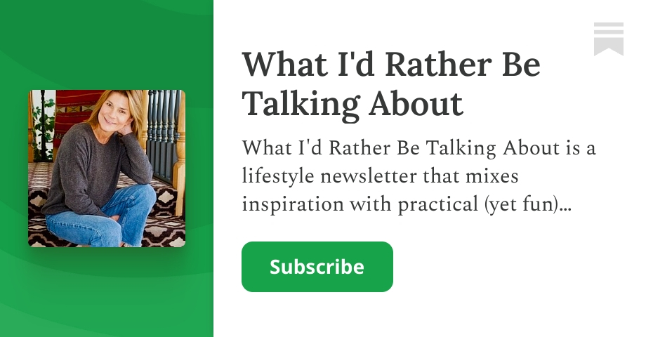 What I'd Rather Be Talking About | Abbey Algiers | Substack