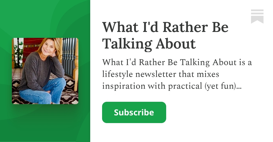 What I'd Rather Be Talking About | Abbey Algiers | Substack