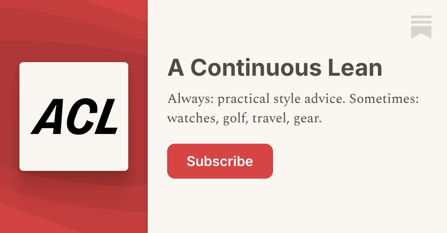 A Continuous Lean | Michael Williams | Substack