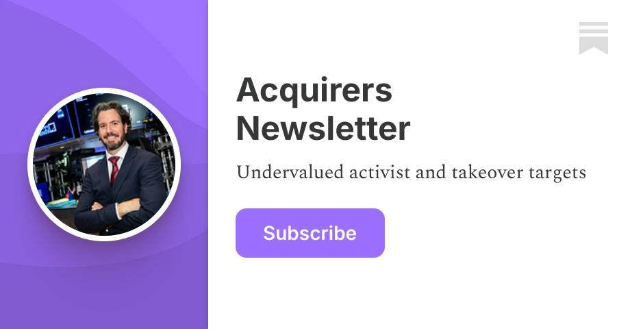 Acquirers Newsletter | Tobias Carlisle | Substack