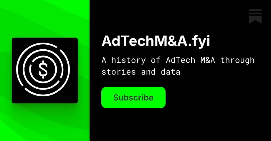 AdTechM&A.fyi | Craig Aron | Substack