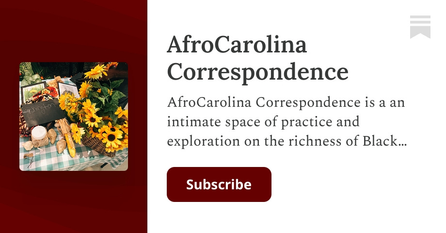 AfroCarolina Correspondence | Alexis McKenney | Substack