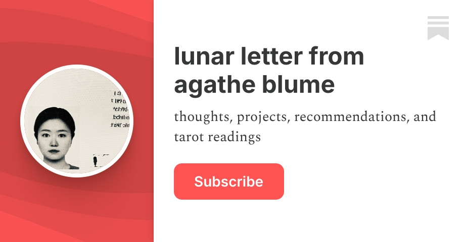 lunar letter from agathe blume | Substack