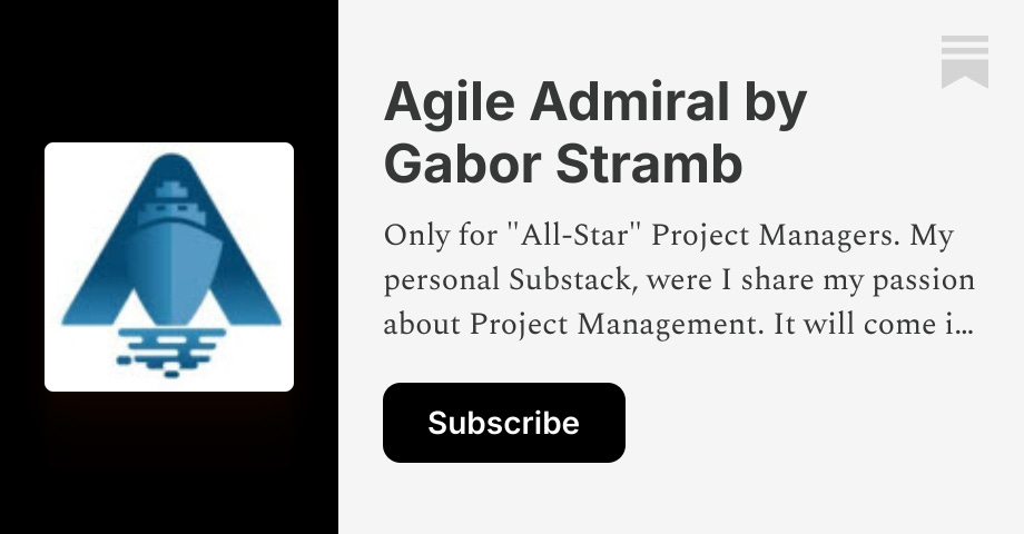 Agile Admiral by Gabor Stramb | Agile Admiral - Gabor Stramb | Substack