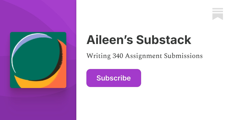 Writing Project 1 - by Aileen Ho - Aileen’s Substack