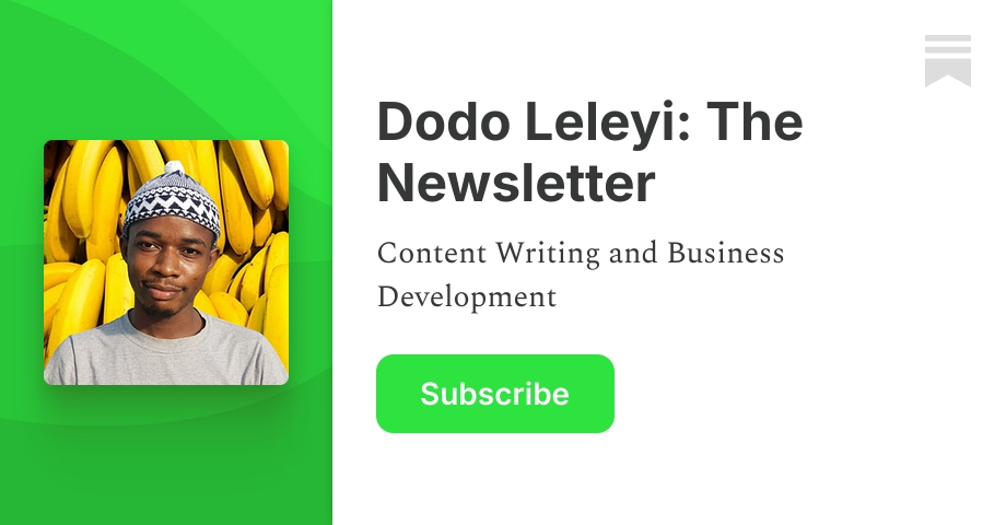 Dodo Leleyi: The Newsletter | Aladodo Abdus-Salam | Substack