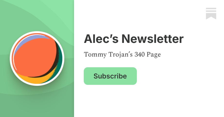 Alec’s Newsletter | Alec Chung | Substack