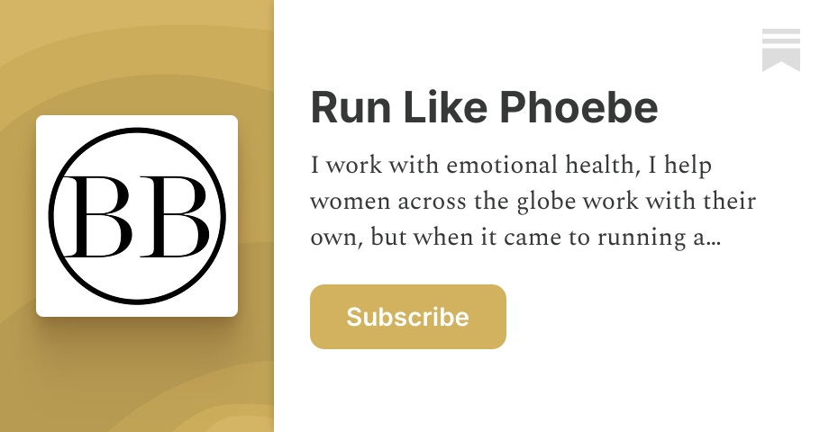 Run Like Phoebe | Alex Darby | Substack