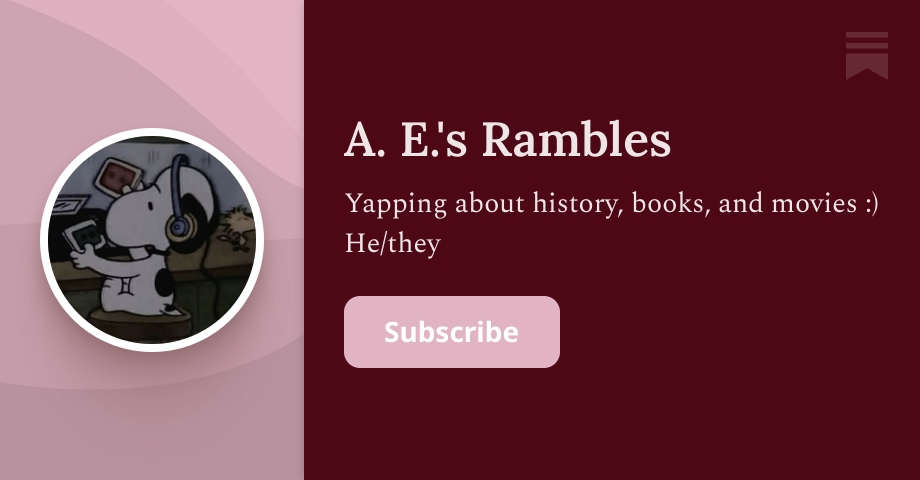 A. E.'s Rambles | Alex Erin | Substack