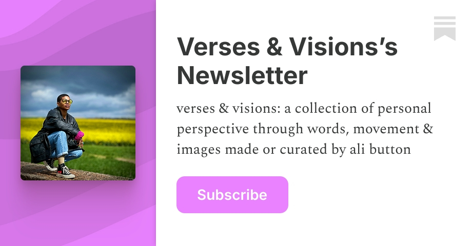 ali’s Newsletter | Ali Button | Substack