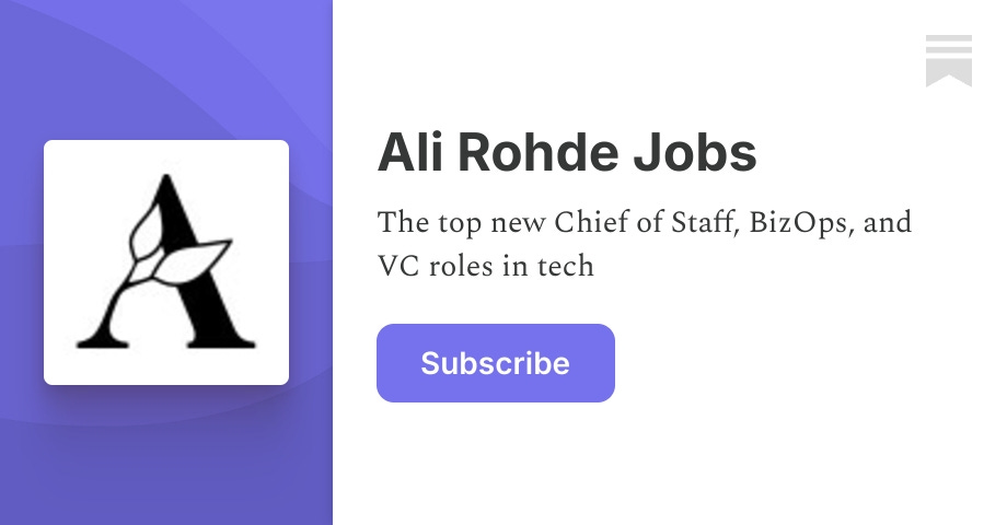 Ali Rohde Jobs | Substack