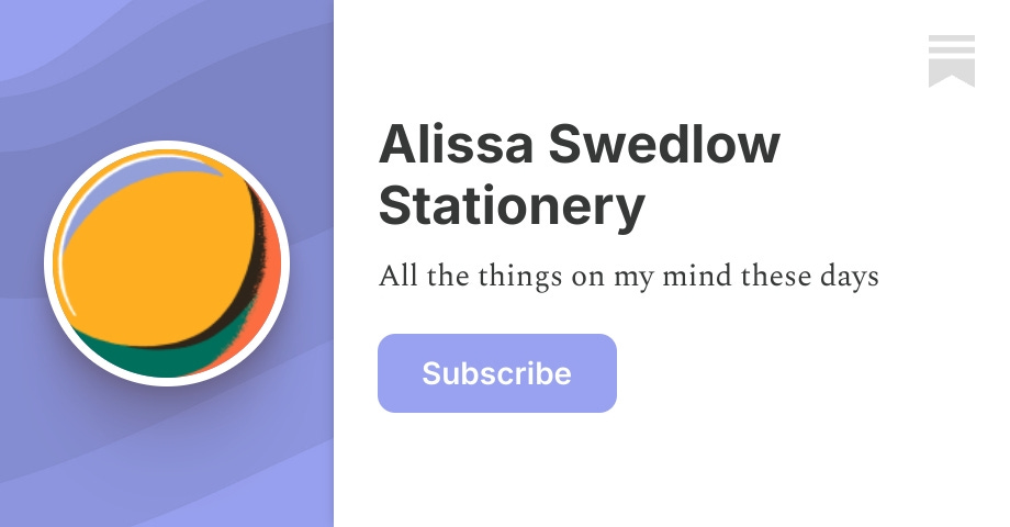 Alissa Swedlow Stationery | Substack
