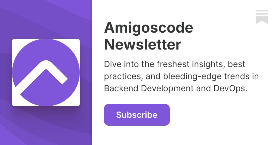 Amigoscode Newsletter | Mama Samba Braima Nelson Djalo | Substack