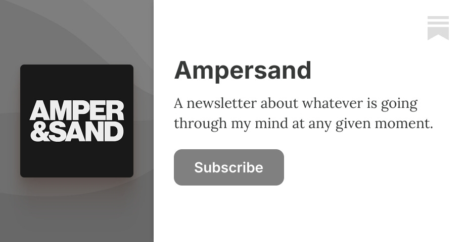 Ampersand | S. | Substack
