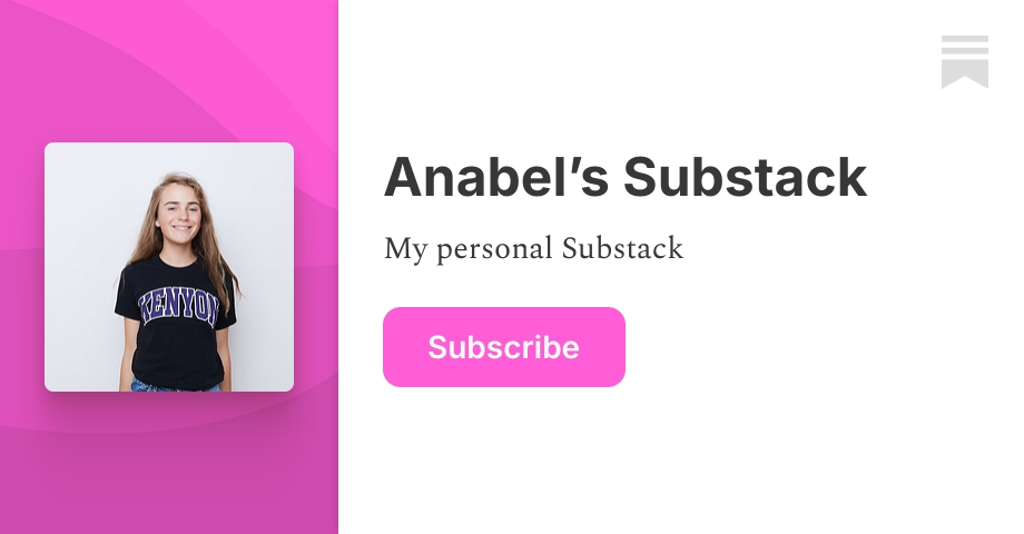 Anabel’s Substack | Anabel Barnett | Substack