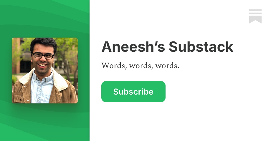 Aneesh’s Substack | Aneesh Shukla | Substack