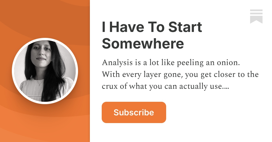 I Have To Start Somewhere | Angeleena Andrews | Substack