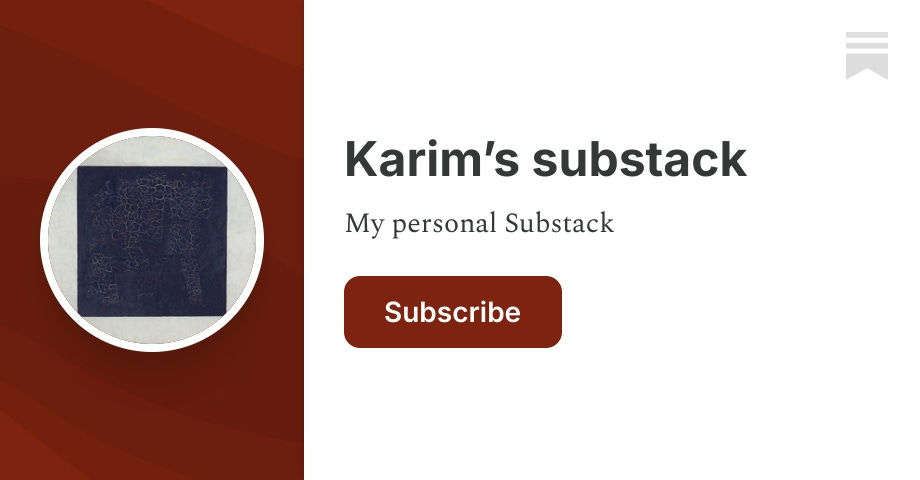 Karim’s substack | Angelic Materialist | Substack