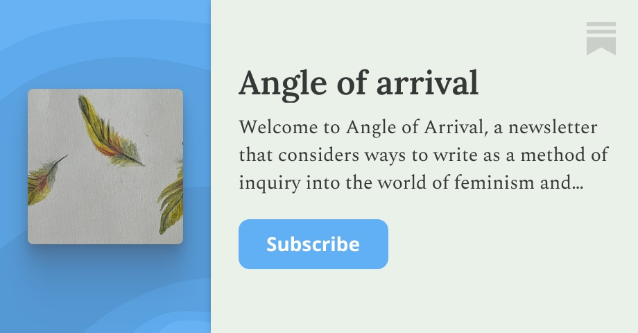 Angle of arrival | Renee Mickelburgh | Substack