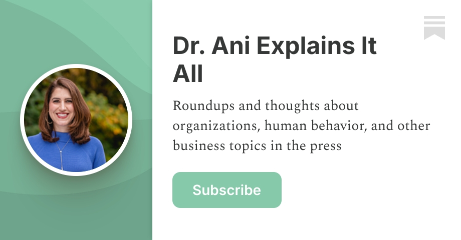 Dr. Ani Explains It All | Substack
