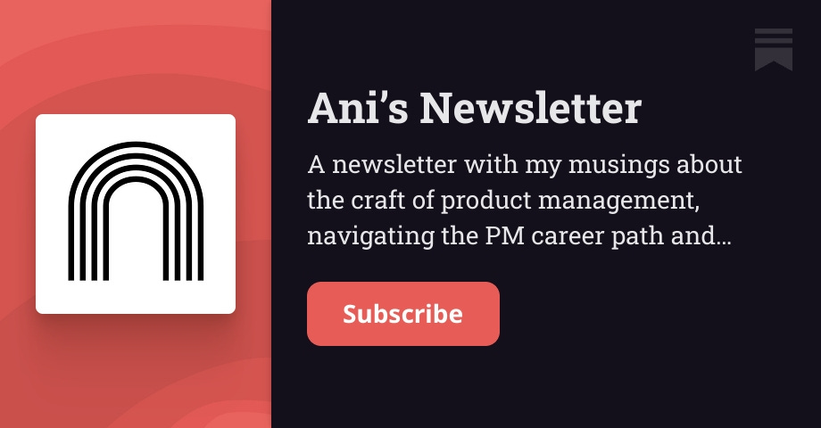 Ani’s Newsletter | Ani Ganti | Substack