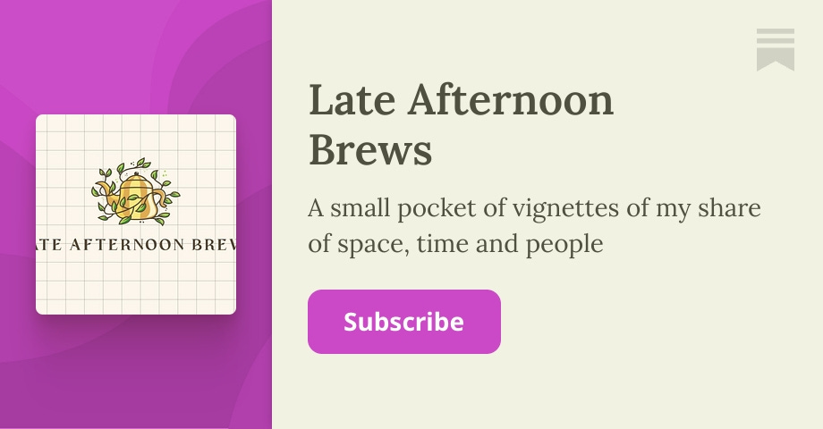 Late Afternoon Brews | Anjali Venugopal | Substack