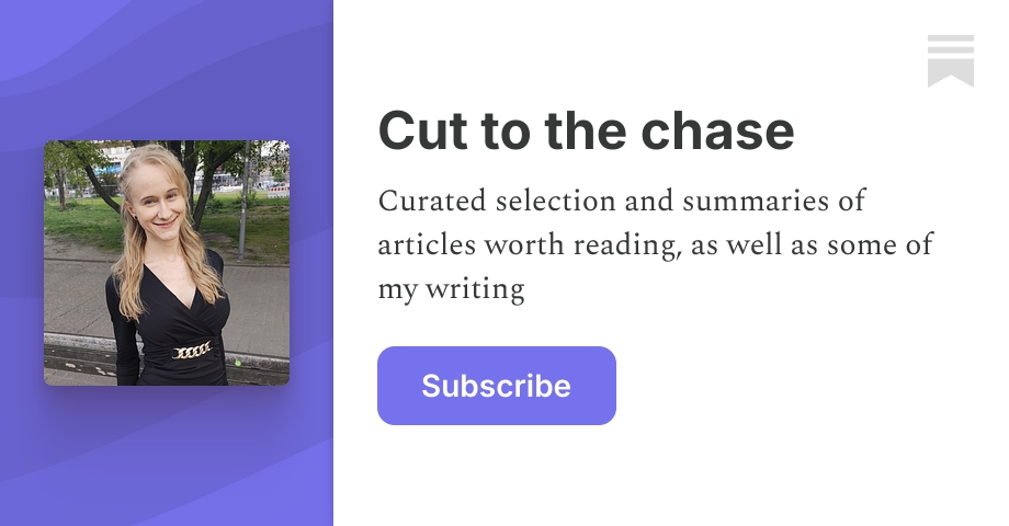 Cut to the chase | Anna Geller | Substack