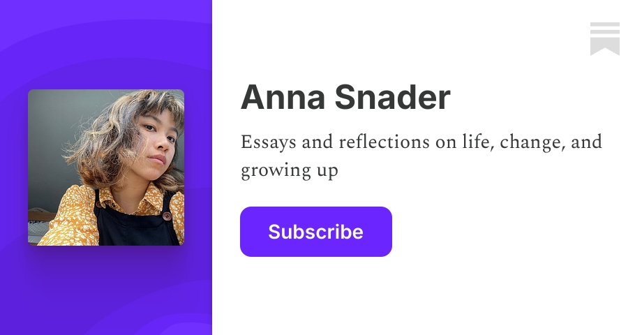 Anna Snader | Substack