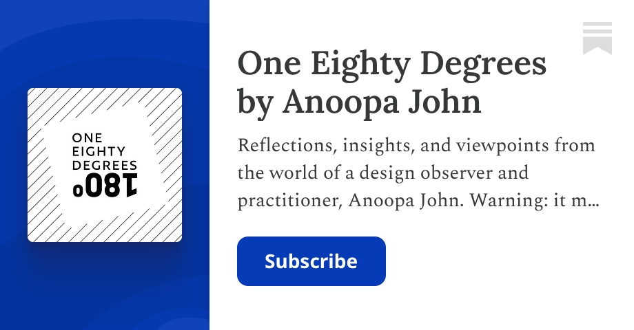 One Eighty Degrees by Anoopa John | Substack