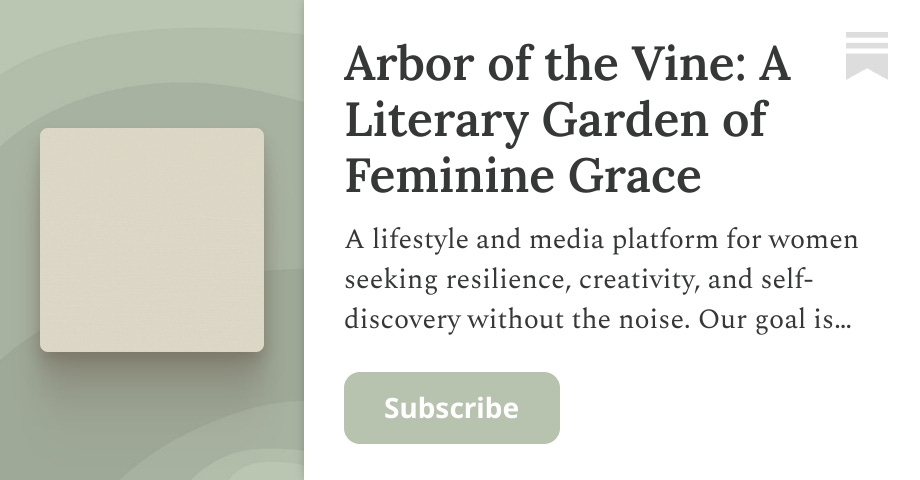 Arbor of the Vine | Poetic Grace | Substack