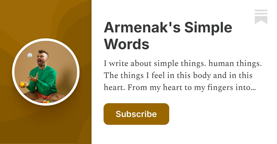 Armenak's Simple Words | Substack