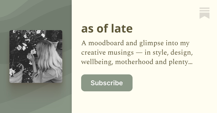 the art of living | Ashley Kane | Substack