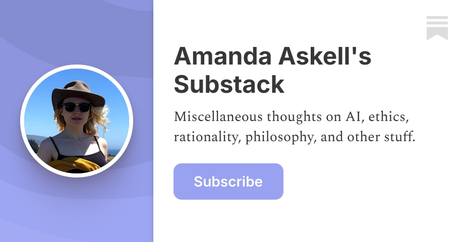 About - Amanda Askell's Substack