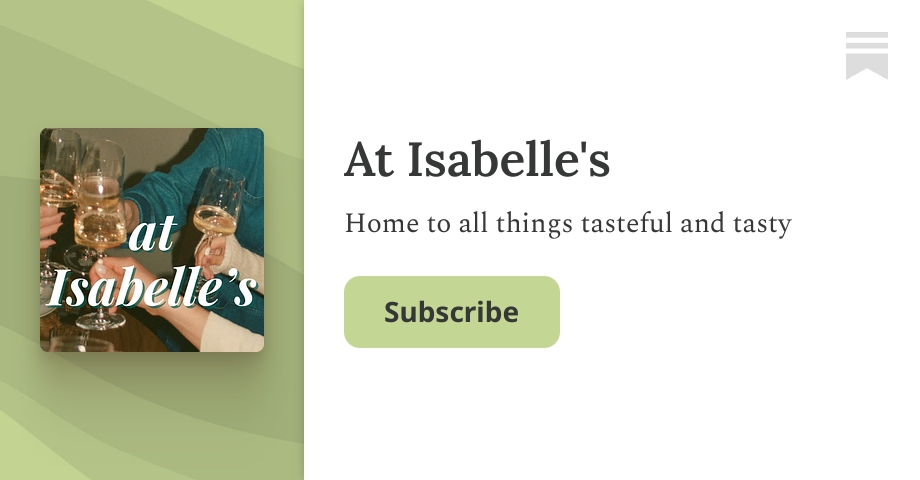 At Isabelle's | Isabelle Heikens | Substack