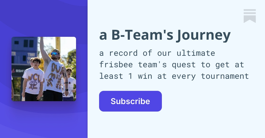 a B-Team's Journey | coach JP | Substack