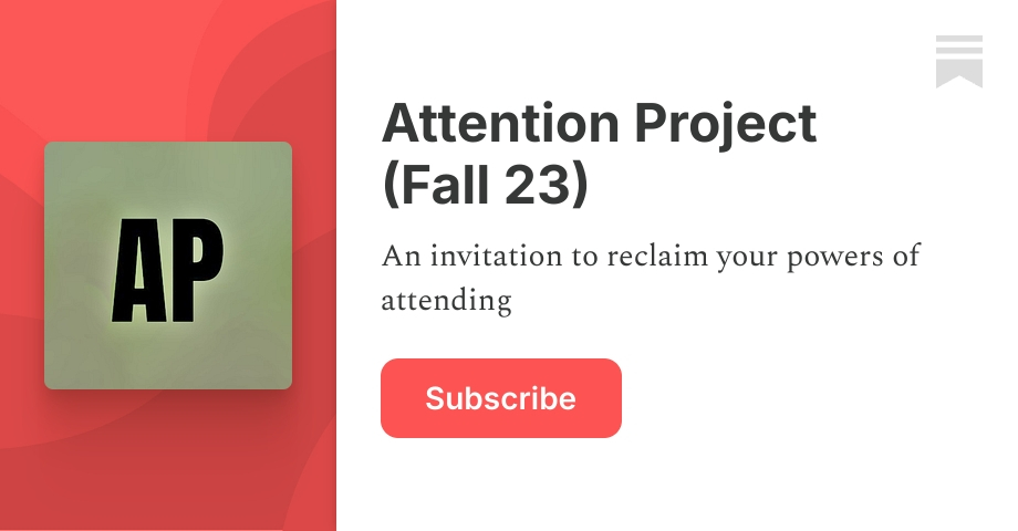 Attention Project (Fall 23) | Substack