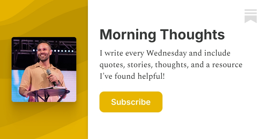Morning Thoughts | Substack